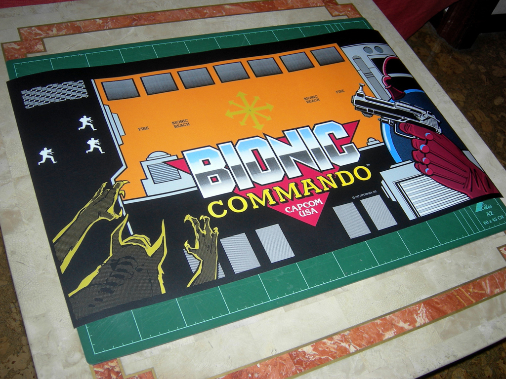 Restauración/revisión terminada de "BIONIC COMMANDO CONTROL PANEL OVERLAY" (CAPCOM). Por Mikonos